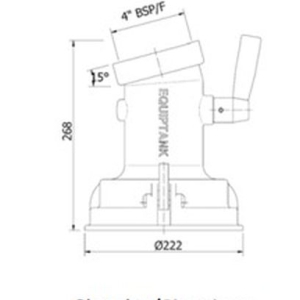 4” API Gravity Drop Adaptor with handle - Holland Loading Solutions
